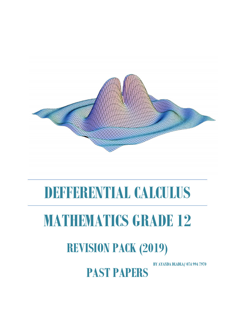 2019 Grade 12 Differential Calculus | PDF | Calculus | Mathematical ...