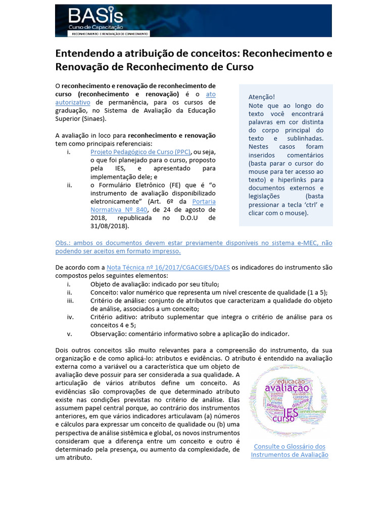 Reconhecimento Como Atribuir Conceitos Final | PDF | Experiência | Evidência