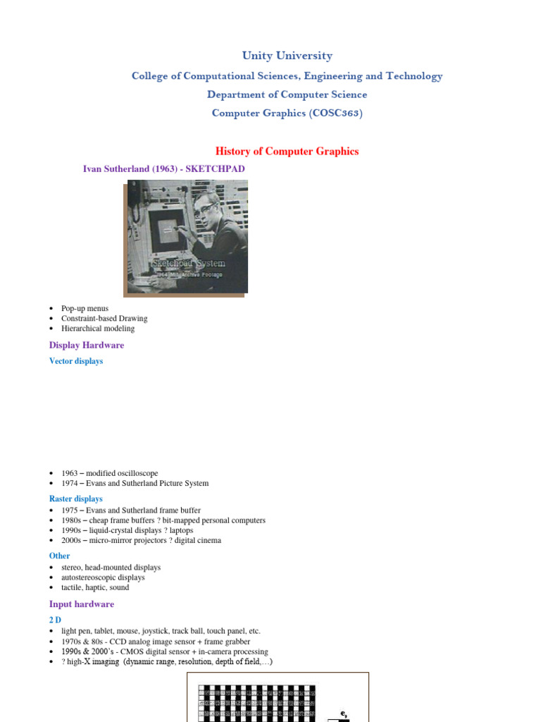 History of Computer Graphics | PDF | Computer Graphics | Rendering (Computer Graphics)