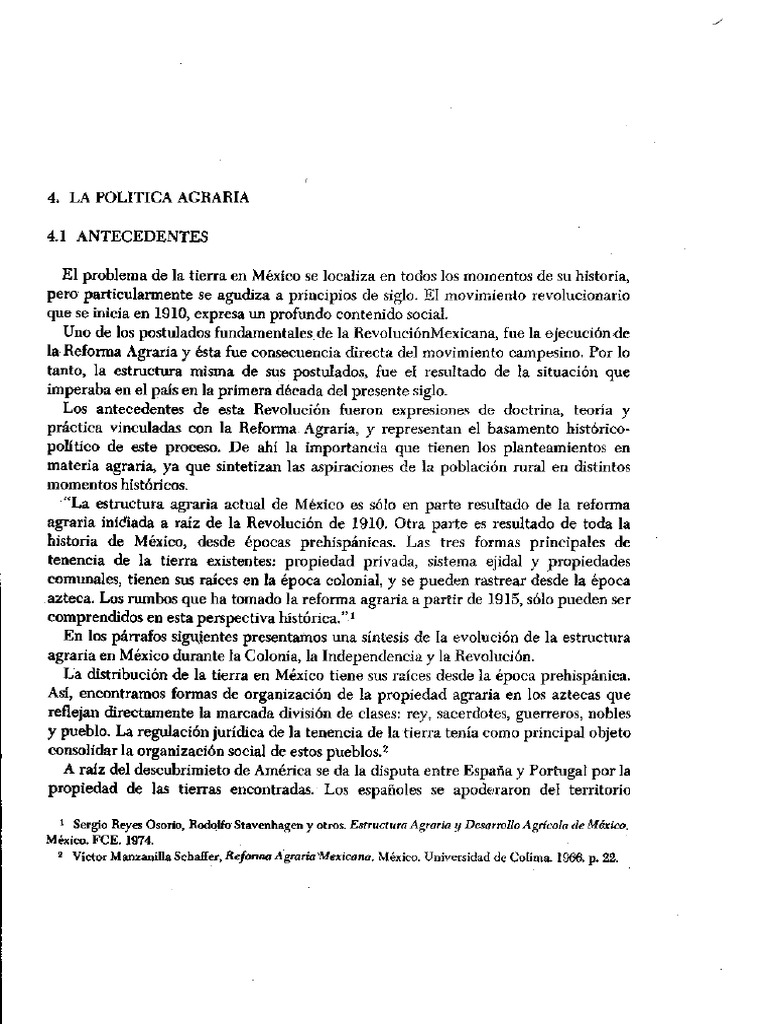 La Política Agraria | PDF