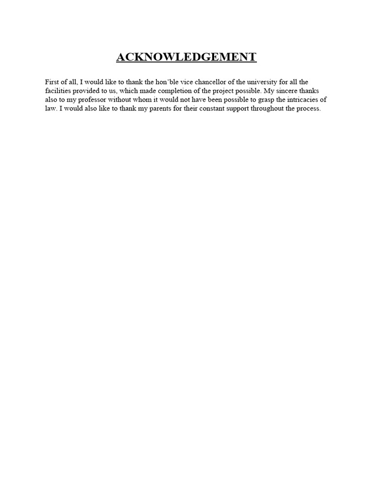 Academic Project Gratitude | PDF