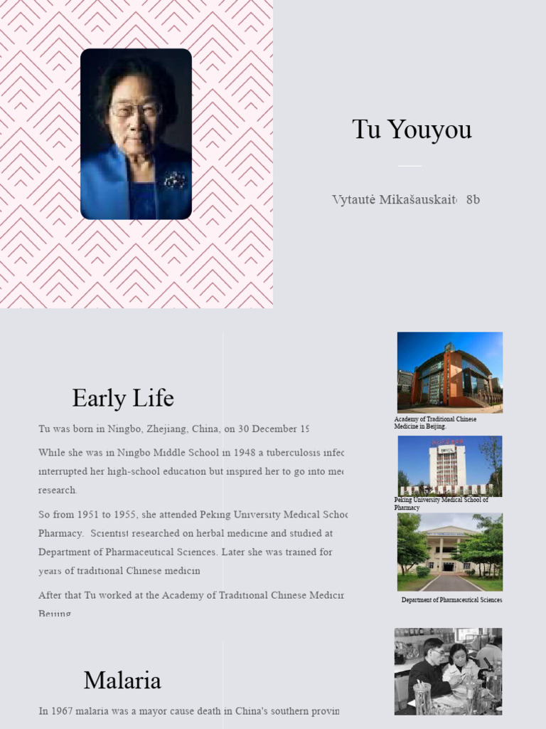 Tu Youyou | PDF | Medicine | Health Care