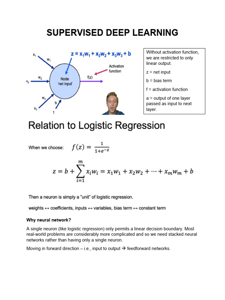 Supervised Deep Learning | PDF | Artificial Neural Network | Deep Learning