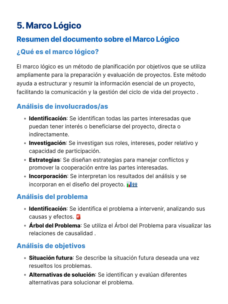 Marco Lógico | PDF | Business
