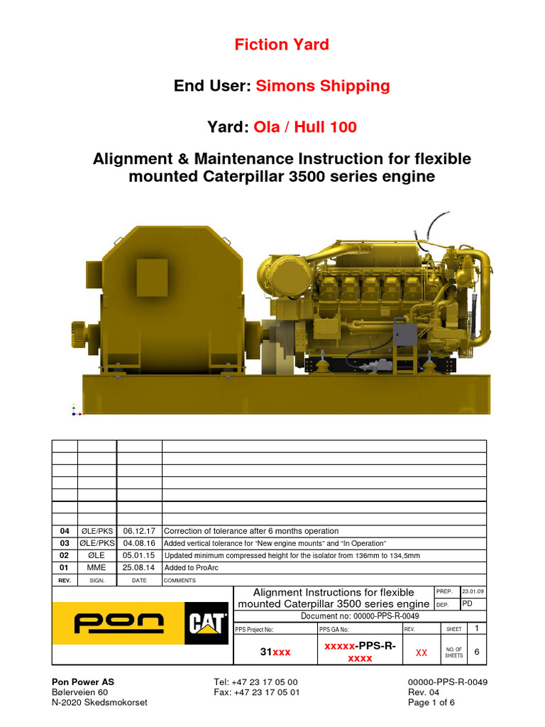 4 Alignment Instructions For Flexible Mounted Caterpillar 3500 Series ...