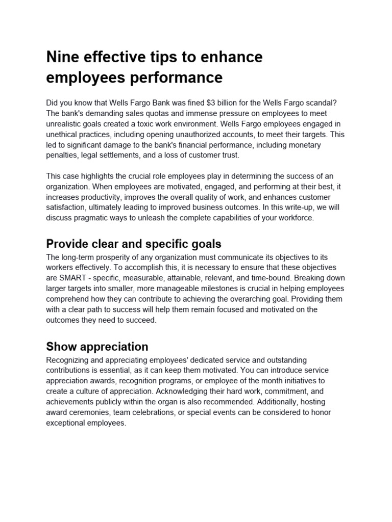 TIPS | PDF | Goal | Employment