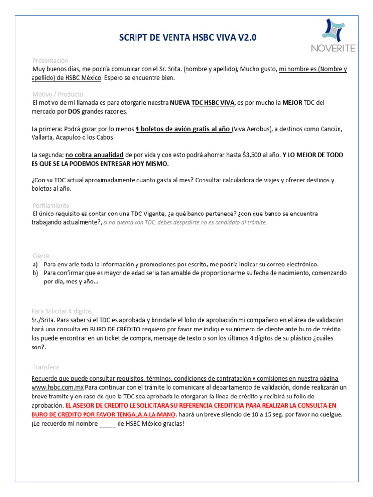 Script Pasa La Ola HSBC VIVA V 2 | PDF