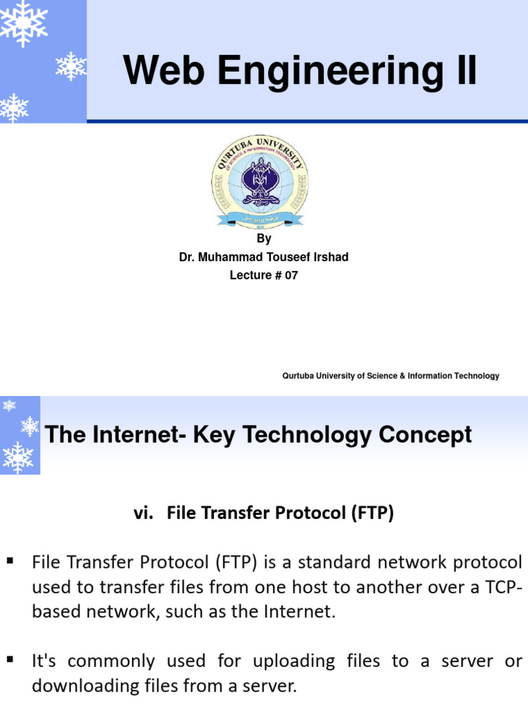 Lecture 7 | PDF | File Transfer Protocol | Internet
