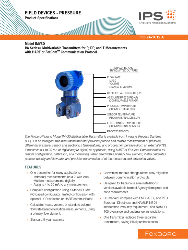 FM - Flow Meter, Transmitter, IMV30 | PDF | Flow Measurement | Fluid ...