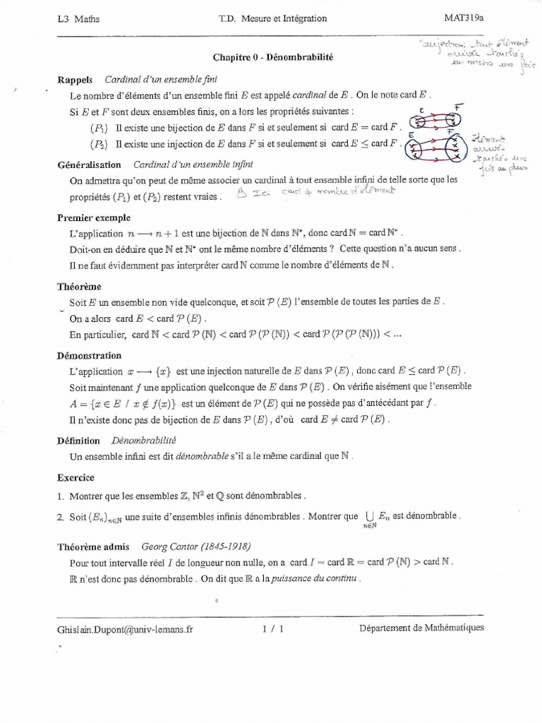 Mesure Et Integration | PDF