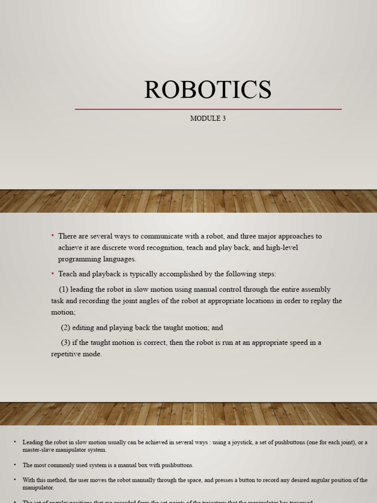 Robotics Mod 3 Pdf Cartesian Coordinate System Computer Programming