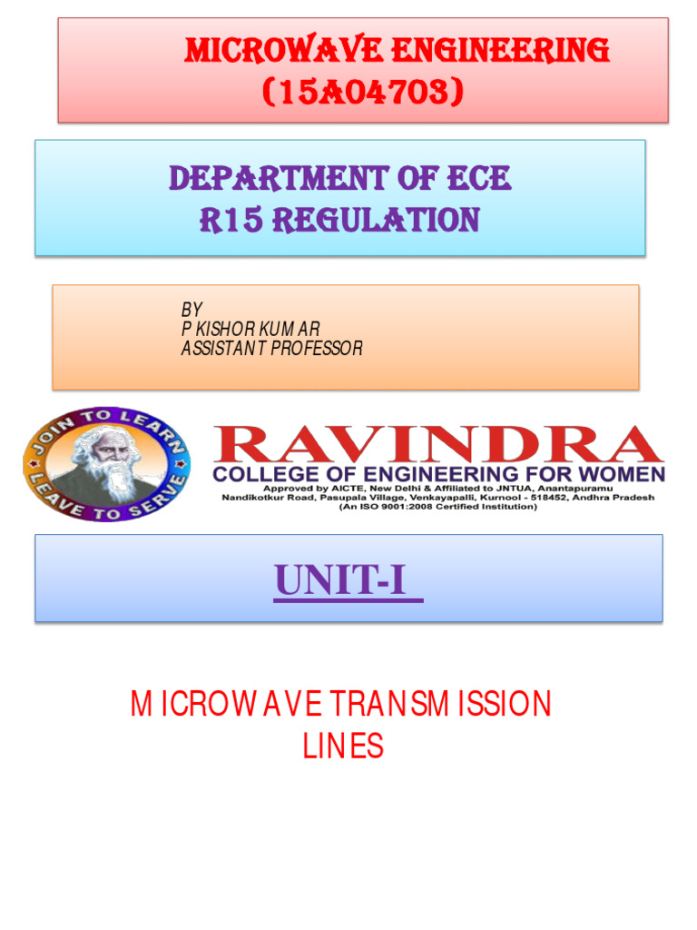 Unit 1 PPT Mwe | PDF | Waveguide | Microwave