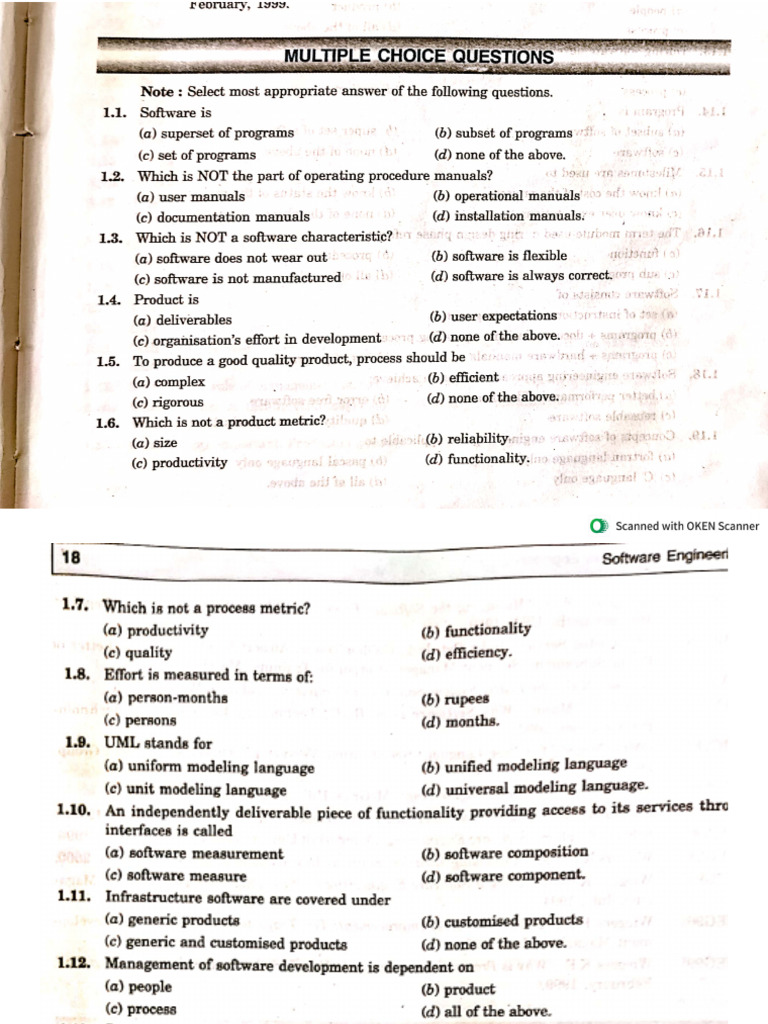 Unit 1 MCQ | PDF
