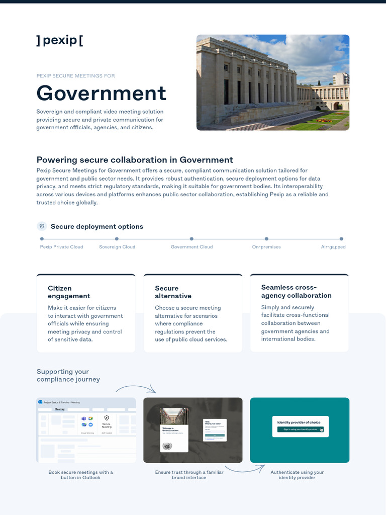 Pexip Secure Meetings For Government | PDF | Cloud Computing | Regulatory Compliance