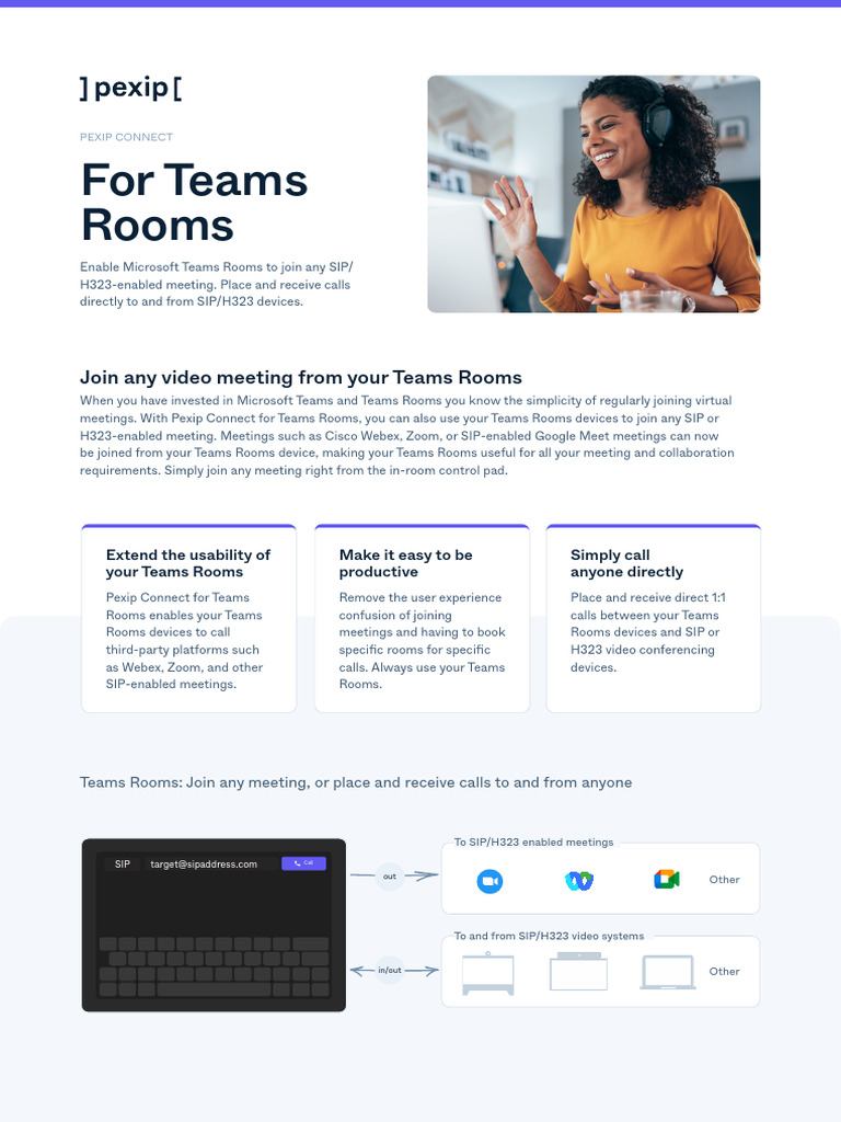 Pexip Connect For Teams Rooms | PDF | Hdmi | Session Initiation Protocol