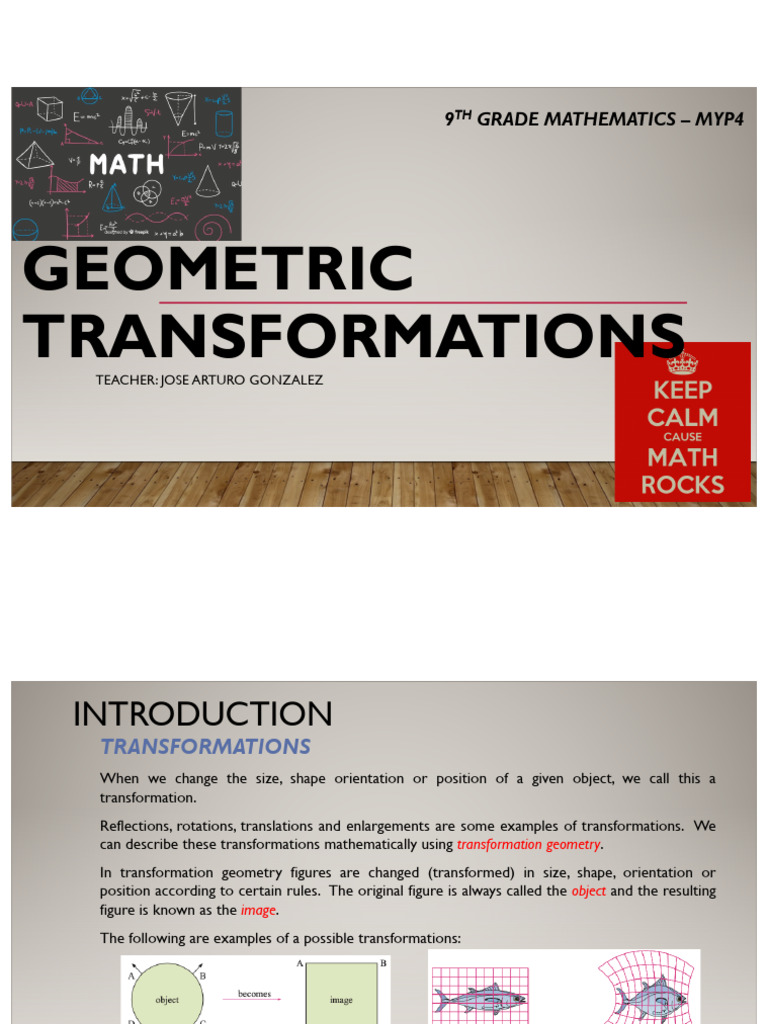Geometric Transformations 23-24 | PDF | Shape | Line (Geometry)