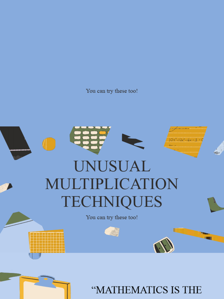Unusual Multiplication Techniques Explained | PDF | Multiplication ...