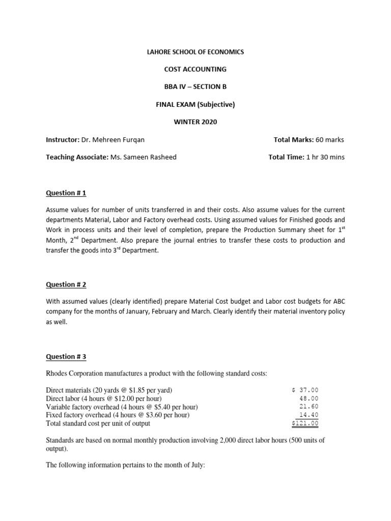 Final Exam CA | PDF | Business Economics | Economies