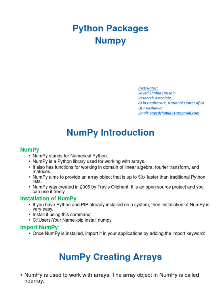 Numpy 1 7 | PDF