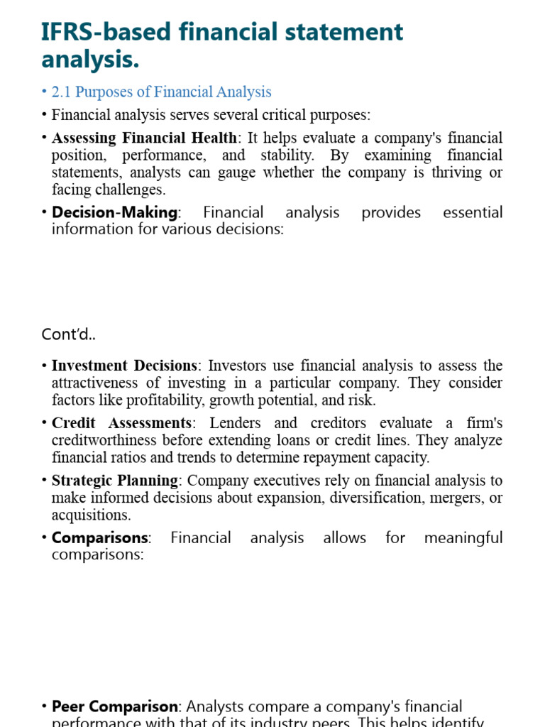 Chapter-2 IFRS-based Financial Statement Analysis | PDF | Financial ...