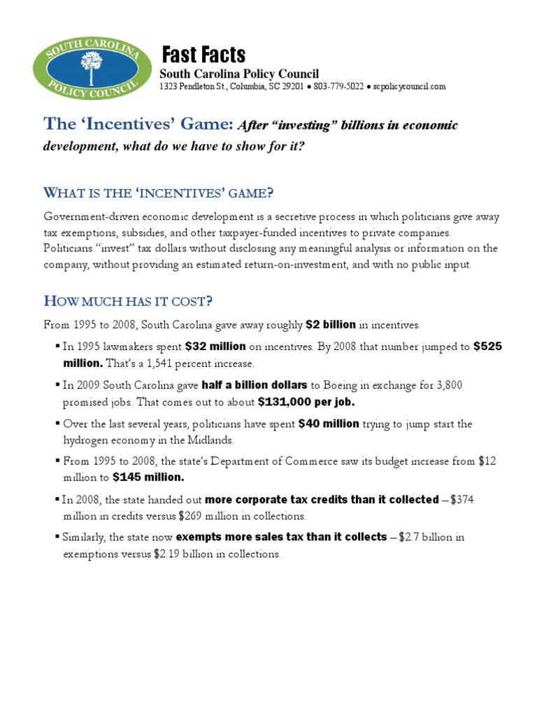 Incentives Game | PDF | Business | Finance & Money Management