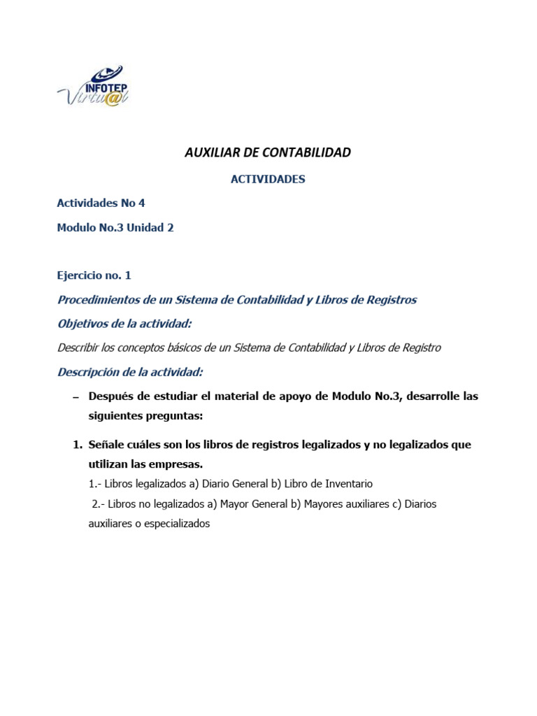 Actividad No. 3 Modulo 1 | PDF | Contabilidad | Economía Financiera