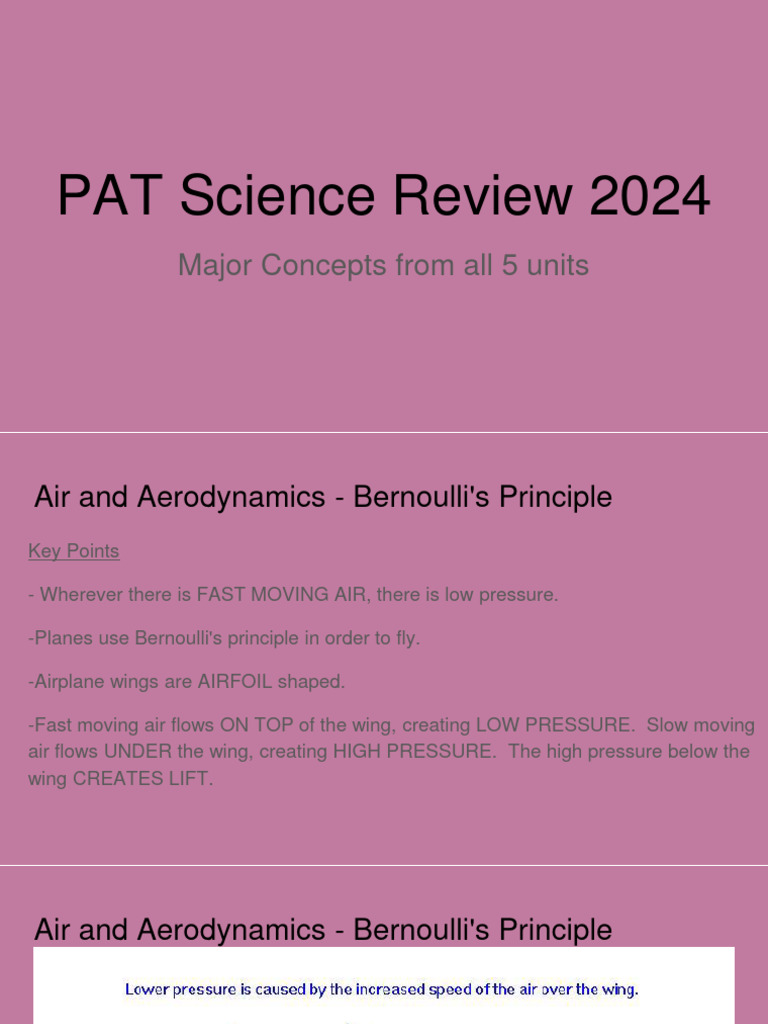 PAT Science Review: Air & Aerodynamics | PDF | Flight Control Surfaces ...