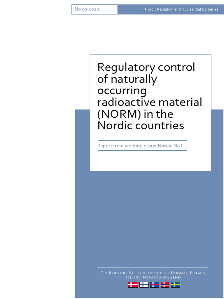 Regulatory Control of Naturally Occurring Radioactive Material Norm in ...
