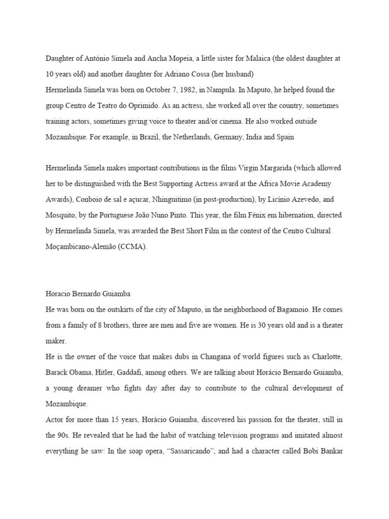 Biographies of 3 Actors | PDF