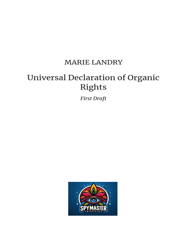Universal Declaration of Organic Rights STANDARD PRINT READY | PDF ...