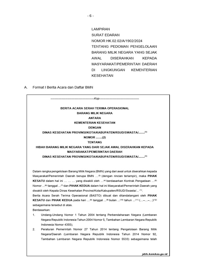 Contoh BAST SIHREN | PDF