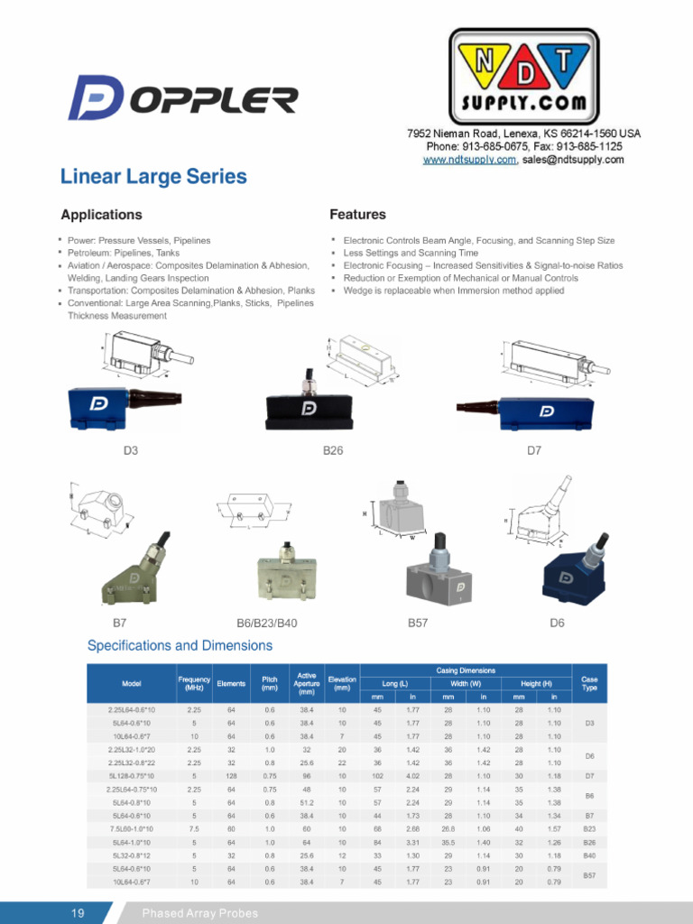 Linear Large Doppler PA Probes | PDF