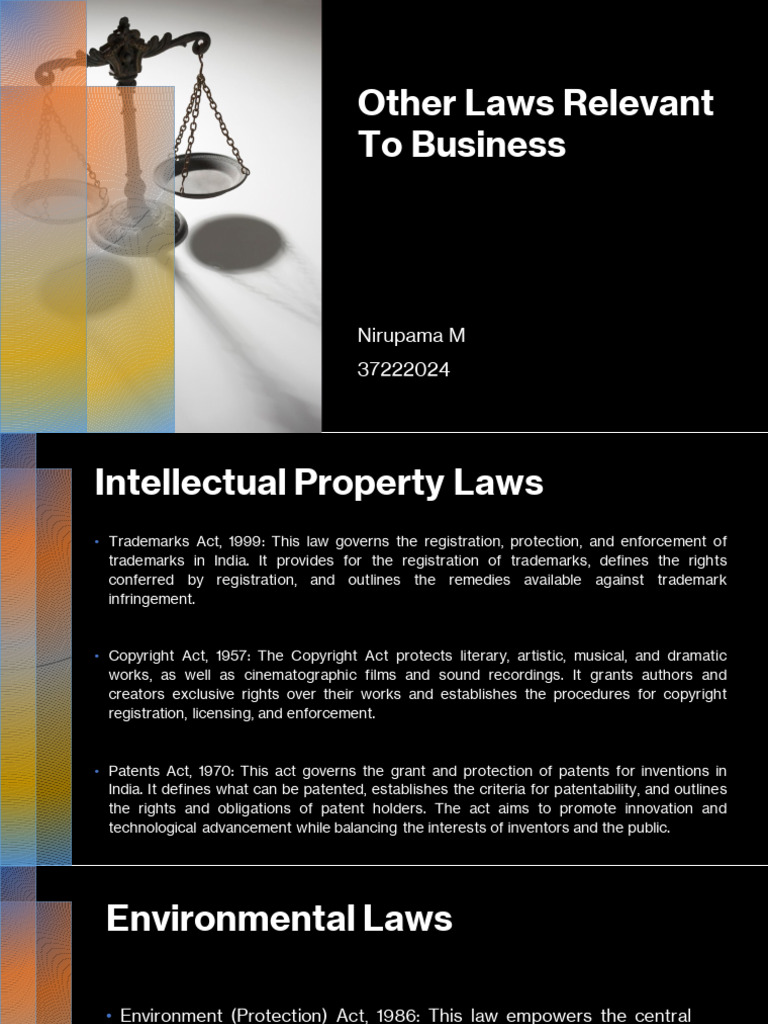 Other Relevant Laws To Business | PDF | Taxes | Reserve Bank Of India