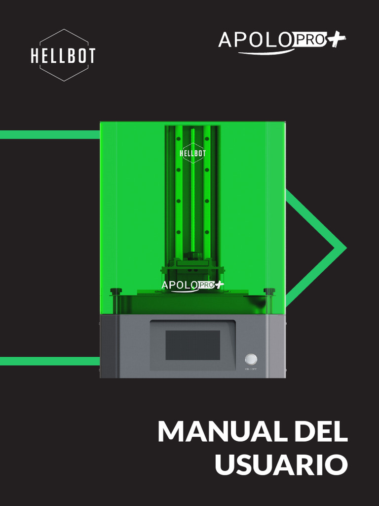 Manual de Usuario Hellbot Apolo PRO | PDF | Impresión 3d | Ultravioleta