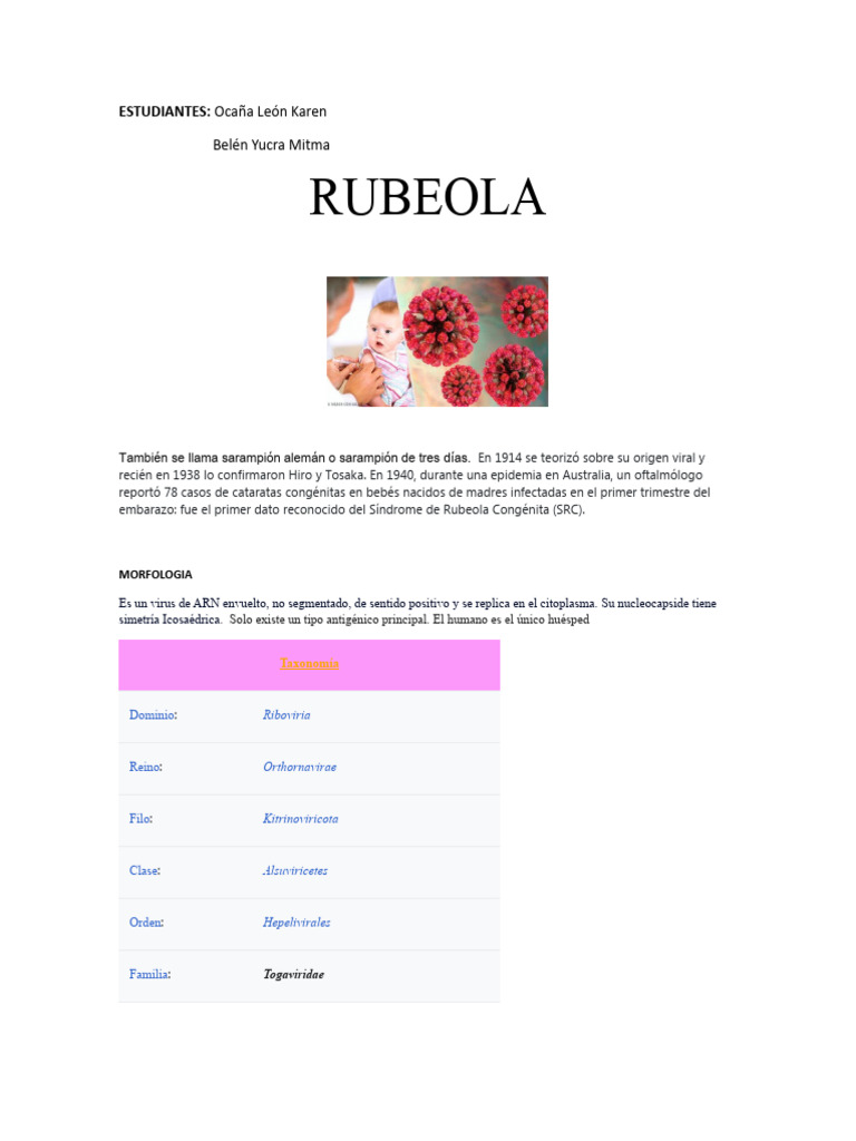Rubeola y Varicela | PDF | Virus | Sarampión