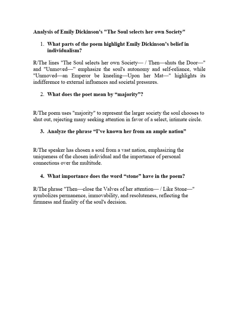 Analysis of Emily Dickinson RP | PDF