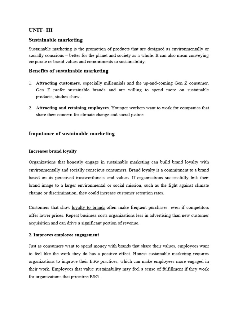 Sustainable Marketing Strategies Explained | PDF | Sustainability | Marketing