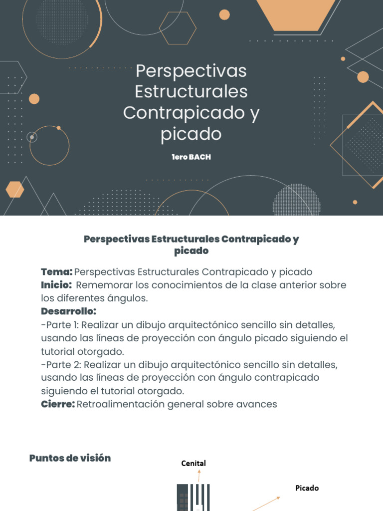 Perspectivas Estructurales Contrapicado y Picado | PDF | Perspectiva ...