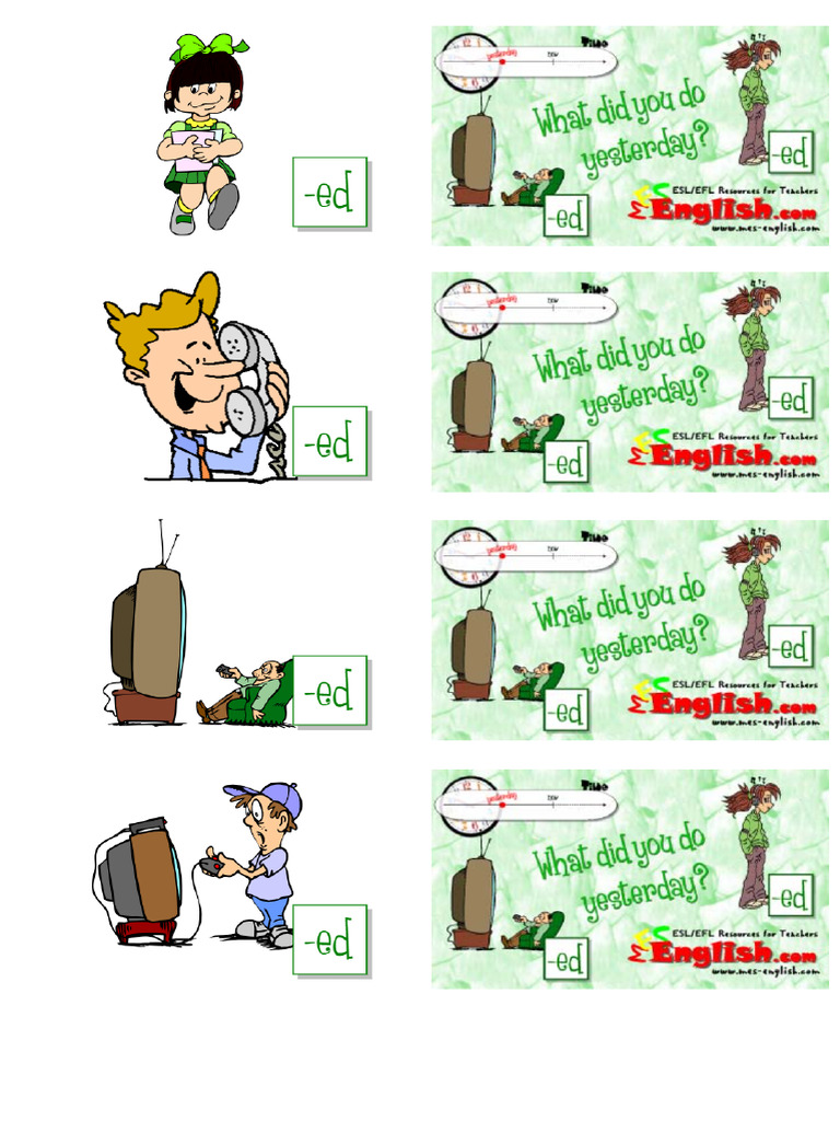 MES Flashcards - Past Simple to Complete | PDF