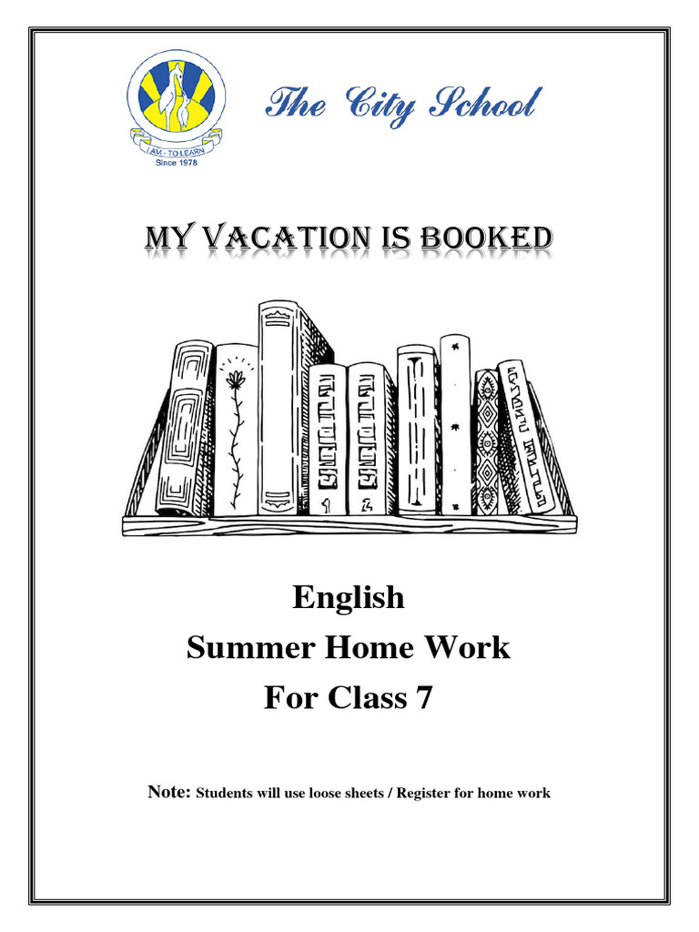English Summer Home Work For 7 | PDF | English Language | Linguistics