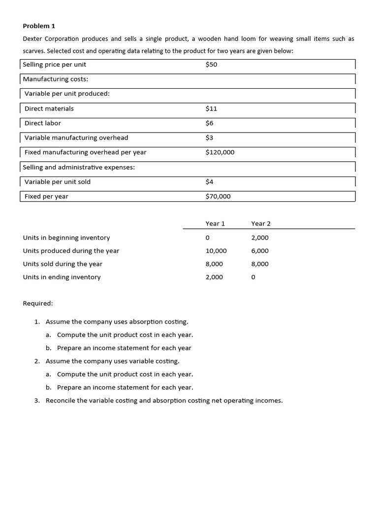 Session 5 Variabel Costing - Example Case | PDF | Cost Of Goods Sold ...