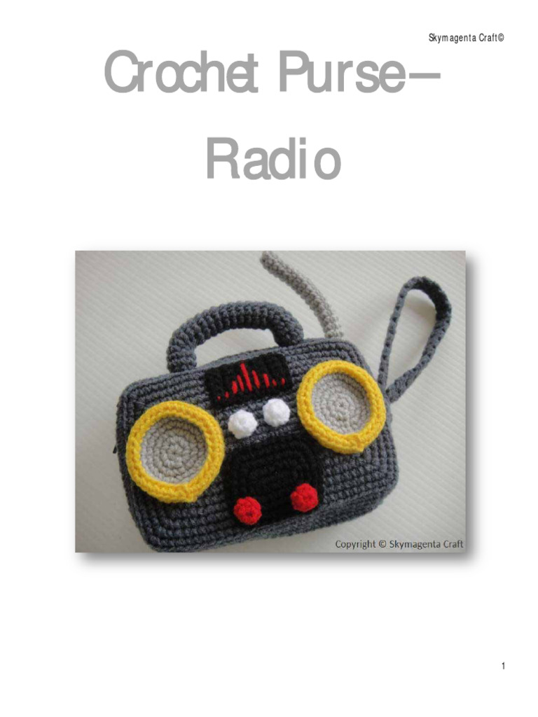 Purse Radio | Download Free PDF | Crochet | Yarn