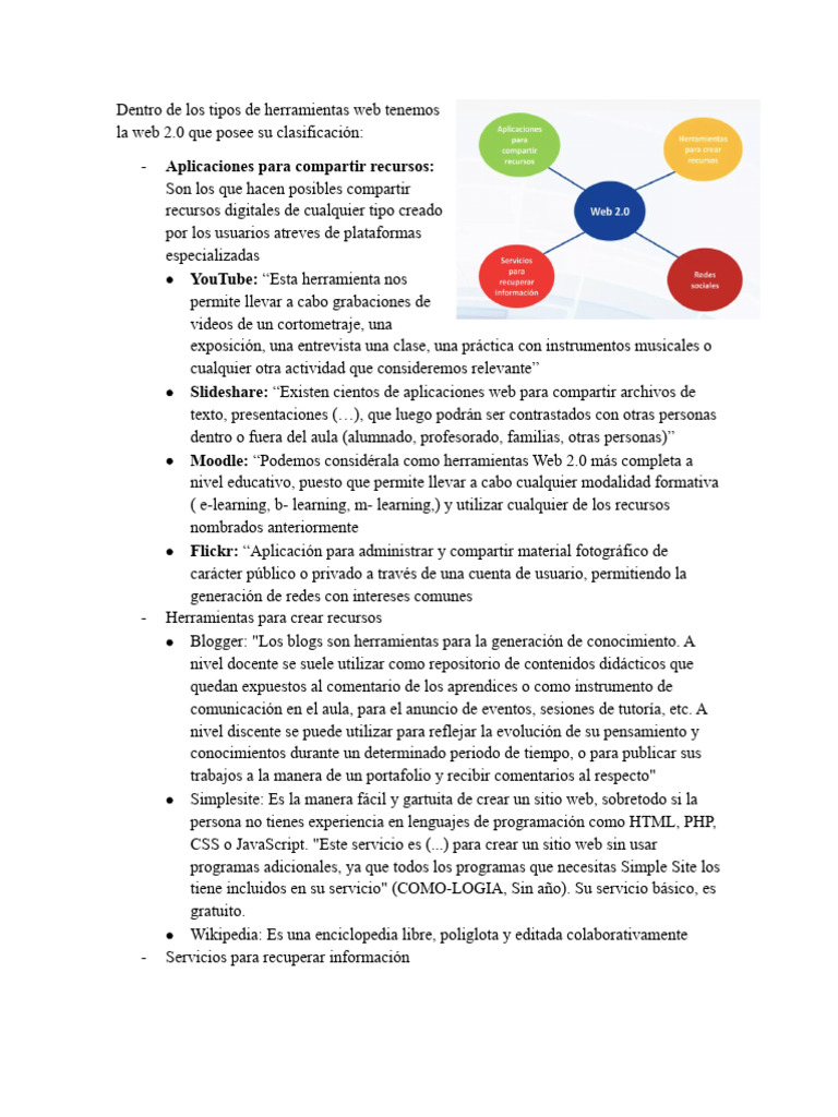 Tipos de Herramientas Web | PDF | Red mundial | Internet y web
