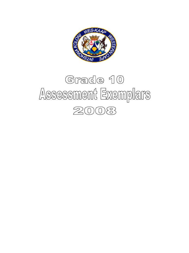 Grade 10 Assessment Booklet | PDF | Circle | Rectangle