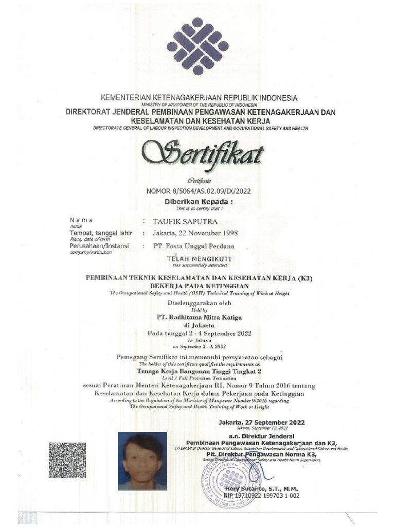 Ducting - Sertifikat Ketinggian | PDF