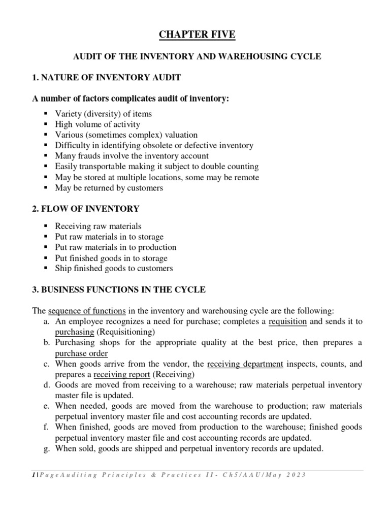 Chapter_5_Audit_of_Inventory_and_Warehousing_Cycle_Lecture_Note | PDF ...