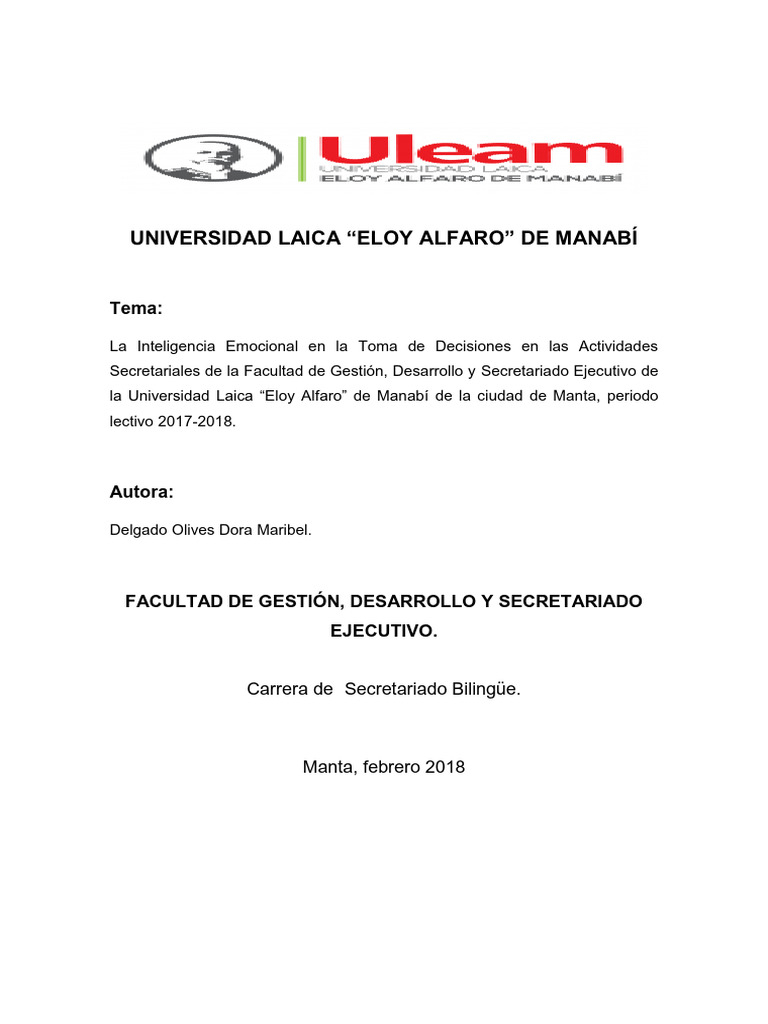 Uleam SB 0052 | PDF