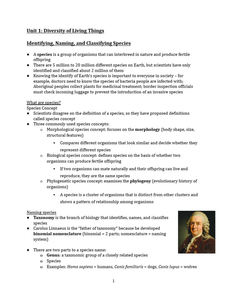 Diversity of Living Things Part 1 | PDF | Ecosystem | Cell (Biology)