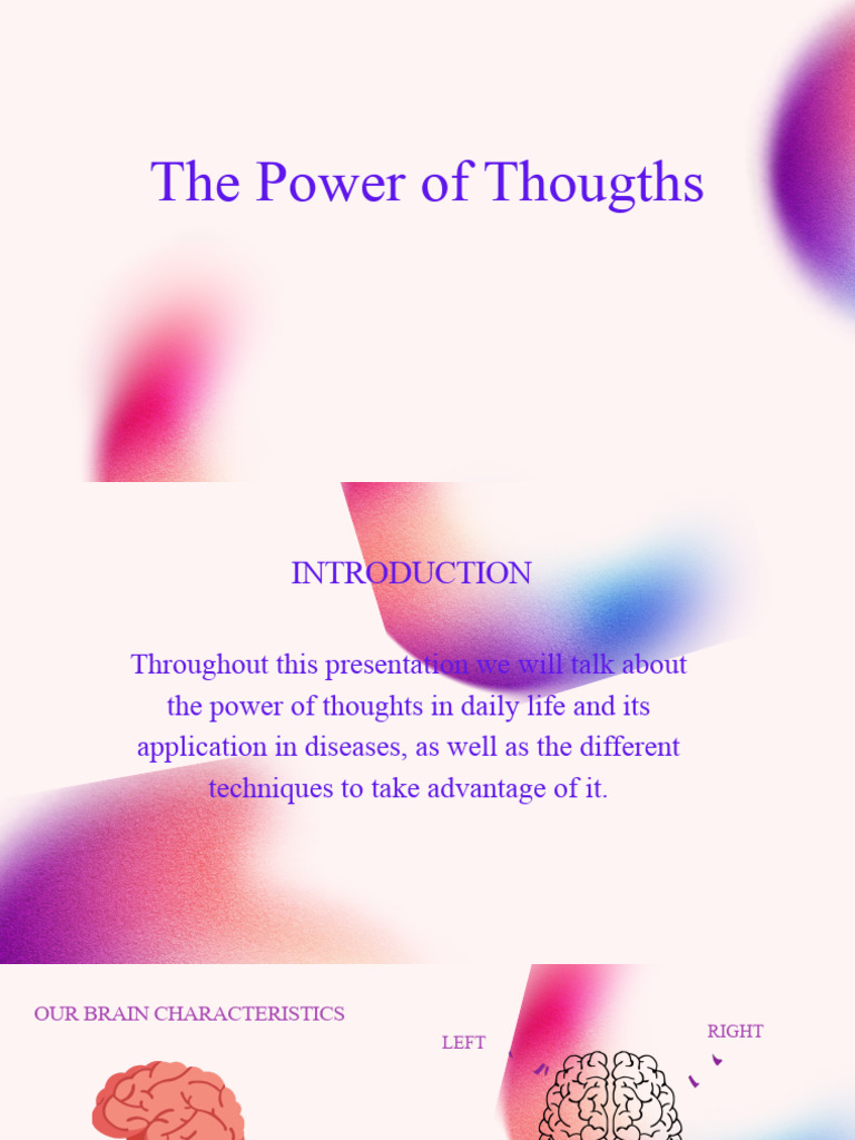 Power of Thoughts | PDF | Thought | Optimism