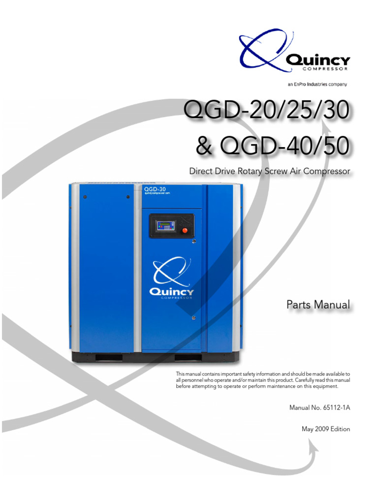 Quincy QGD 20-25-30 QGD 40 50 Parts Manual | PDF | Fuse (Electrical ...